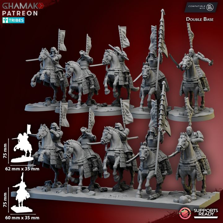 3D Printable Mounted Samurai Katana & Naginata by Ghamak